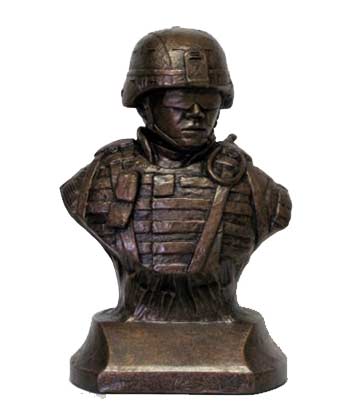 Mission Ready Bust - 8" Bronze Military Soldier Award Retirement Gift ...
